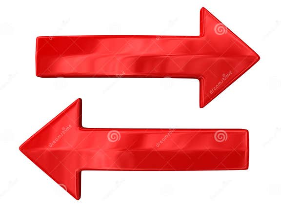 Two red arrows stock illustration. Illustration of design - 13022039