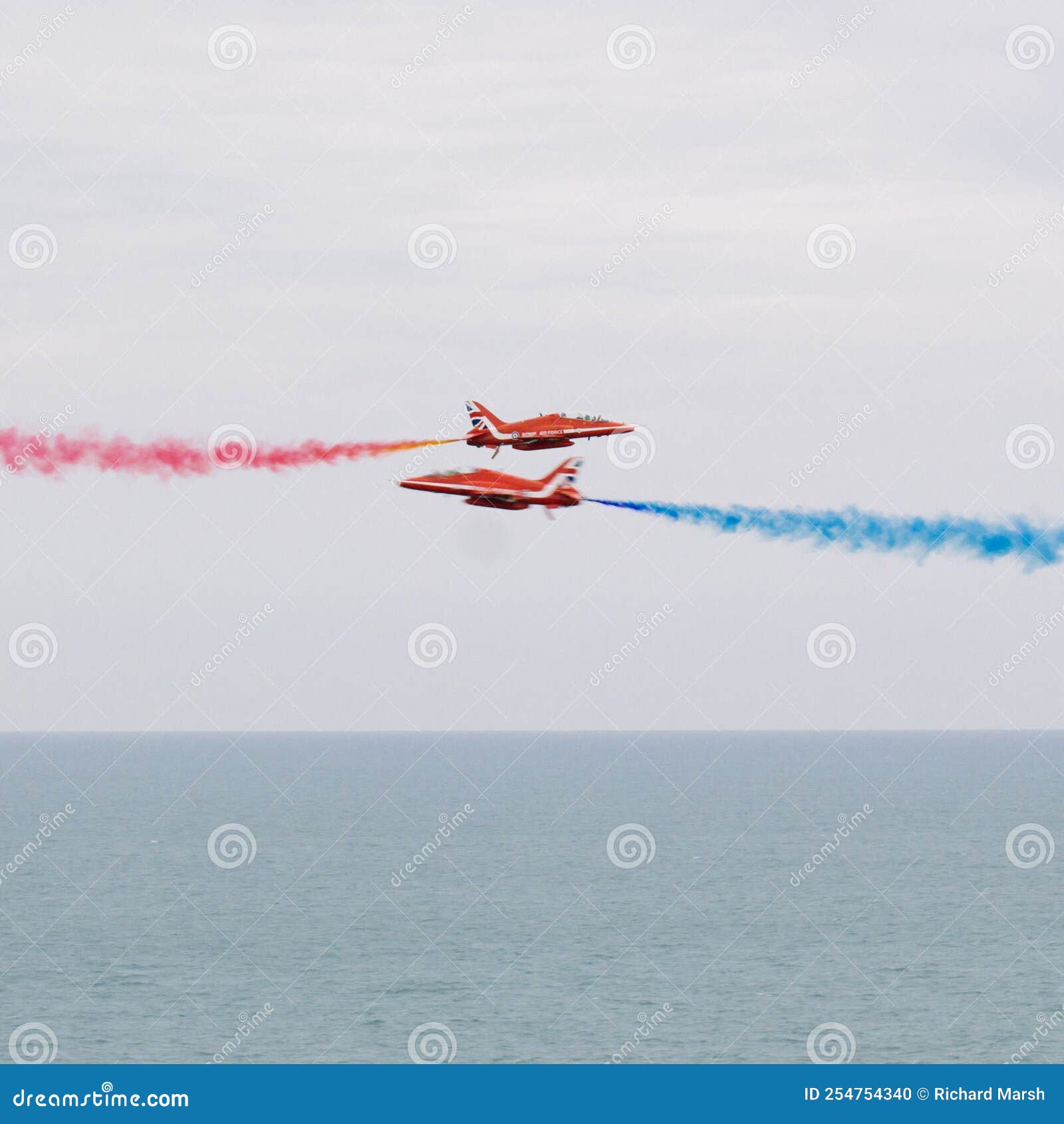Red Arrows Aerial Display Team Near Collision Editorial Image - Image ...