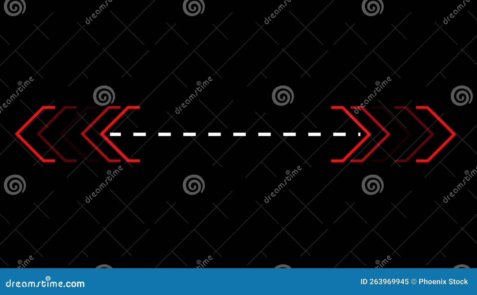 Two Red Arrows Separated by a White Dotted Line Motion Graphics. Stock ...