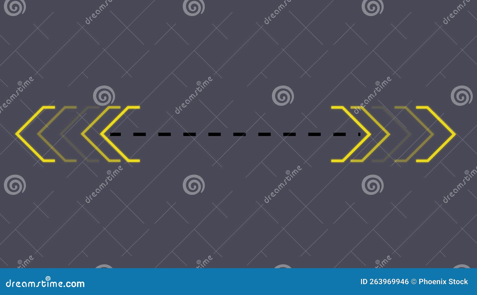 Two Yellow Arrows Separated by a White Dotted Line Motion Graphics ...