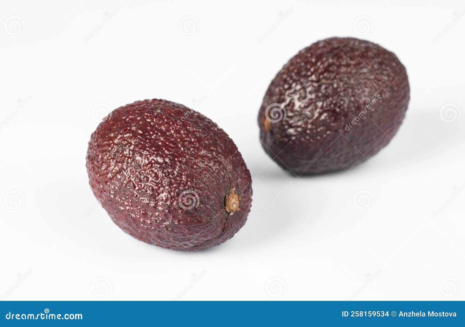 Two Red Avocados on a White Background, Horizontal Image Stock Photo ...