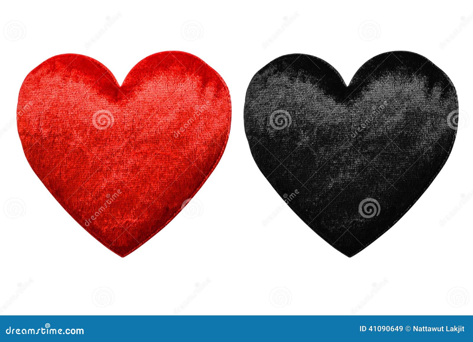 Two red-black hearts stock image. Image of love, design - 41090649