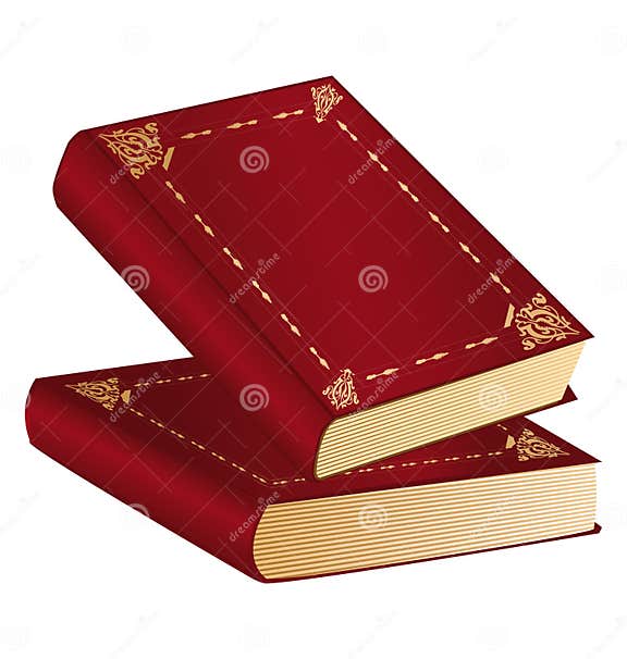Two red books stock vector. Illustration of grunge, legal - 9138494