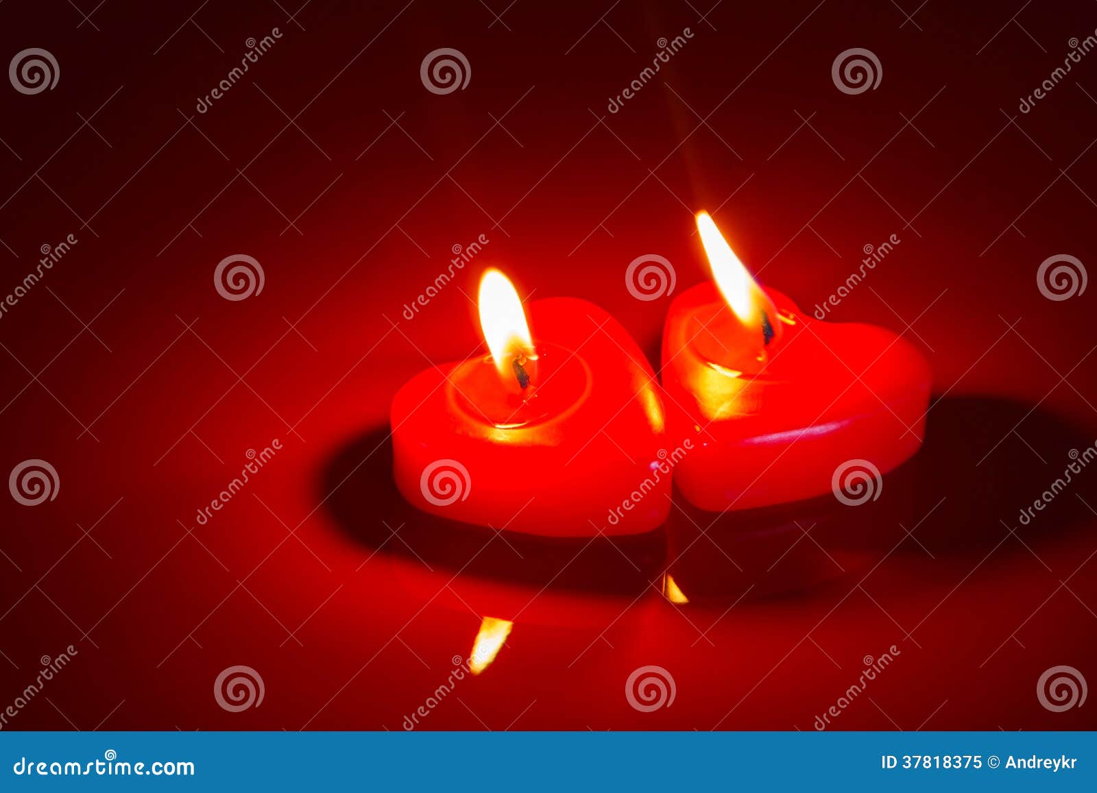 Two red candles stock image. Image of love, shiny, objects - 37818375