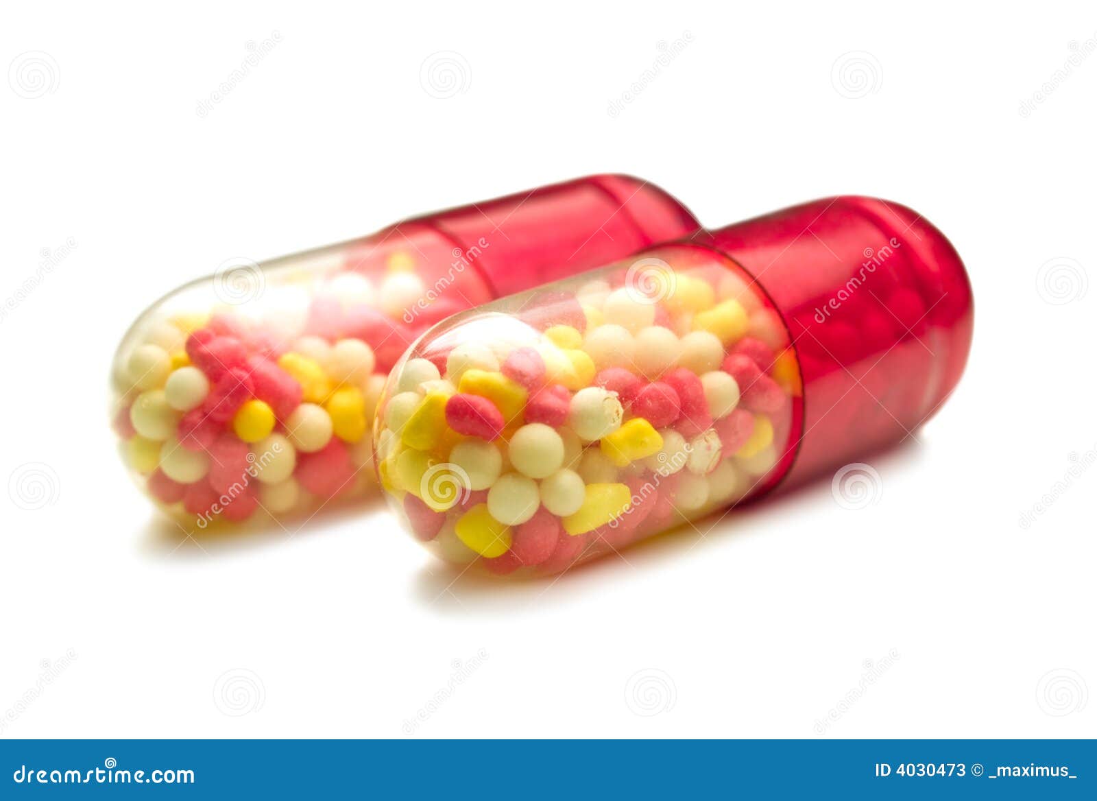 Two red capsules stock image. Image of antibiotic, prescription - 4030473