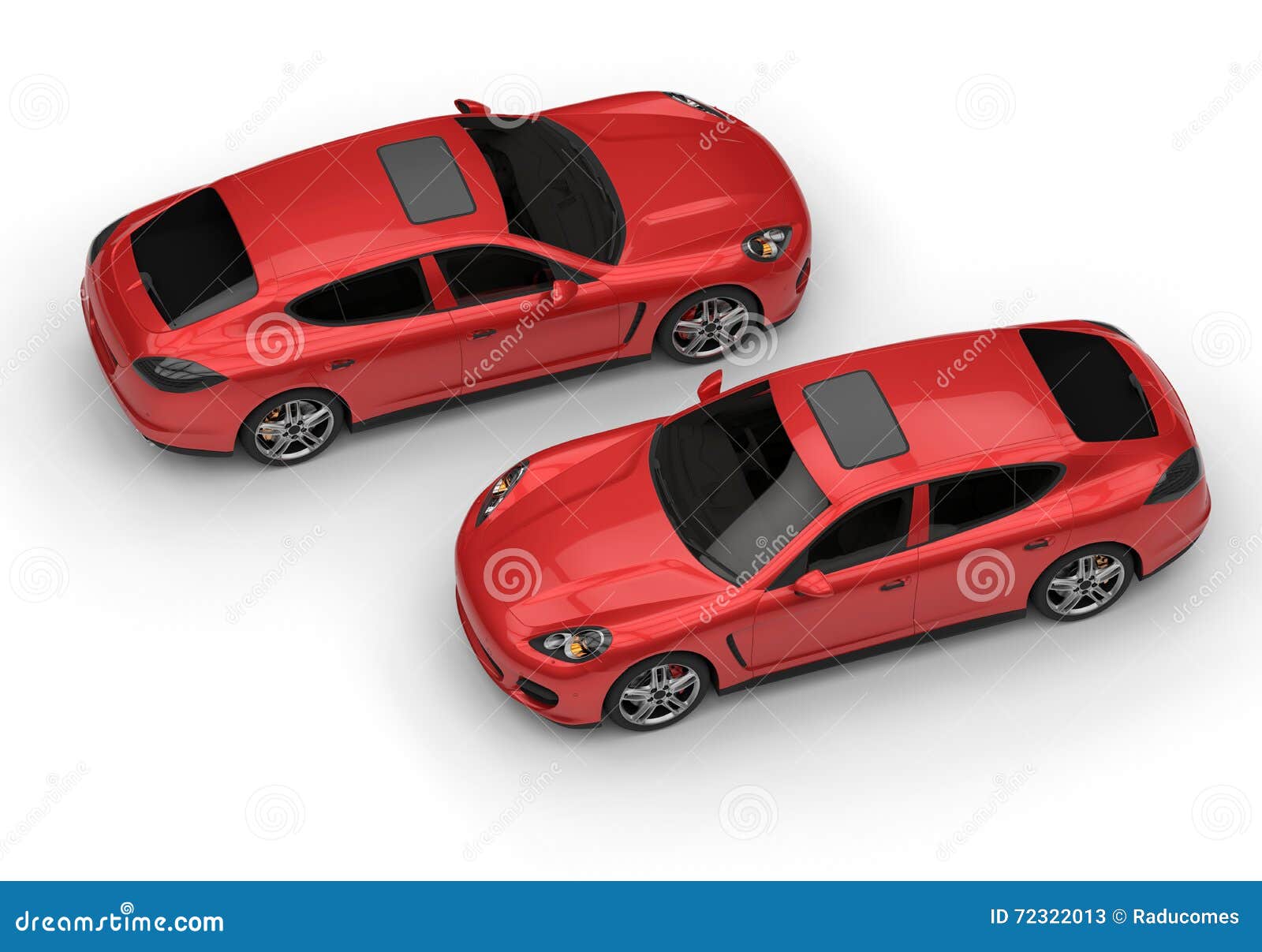 Two red cars stock illustration. Illustration of isolated - 72322013