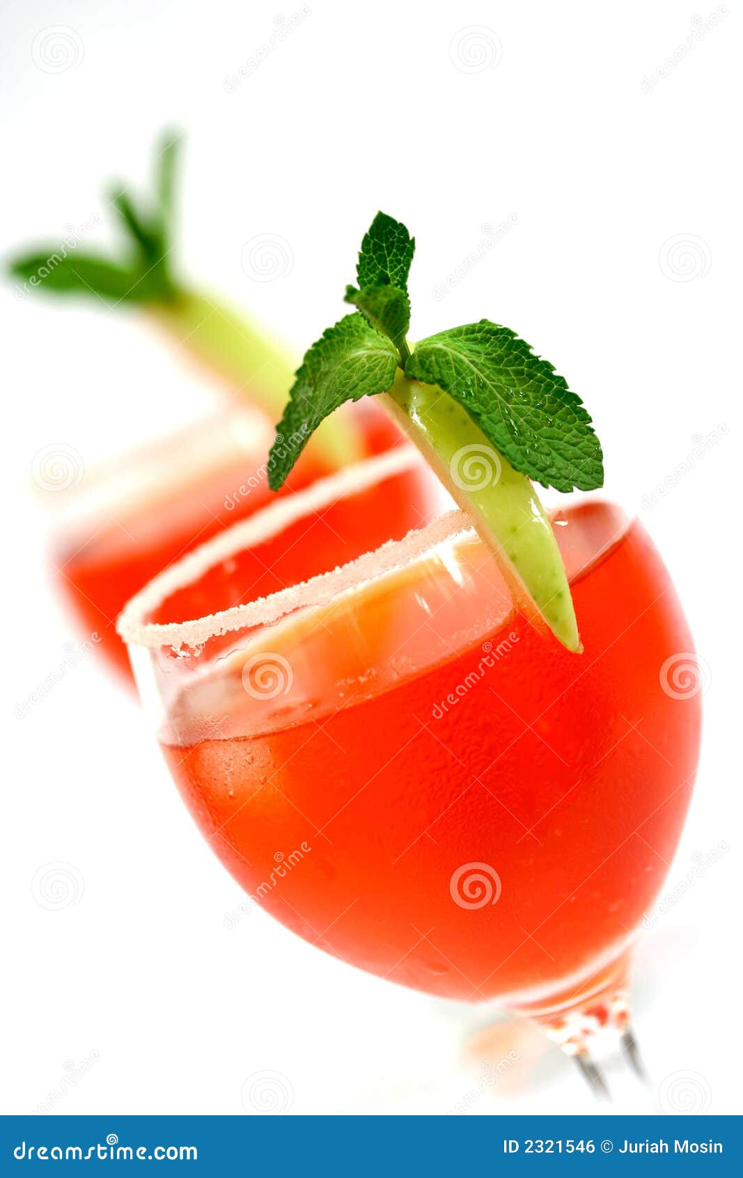 Two Red Cocktail Concoction Stock Photo - Image of enjoy, flutes: 2321546