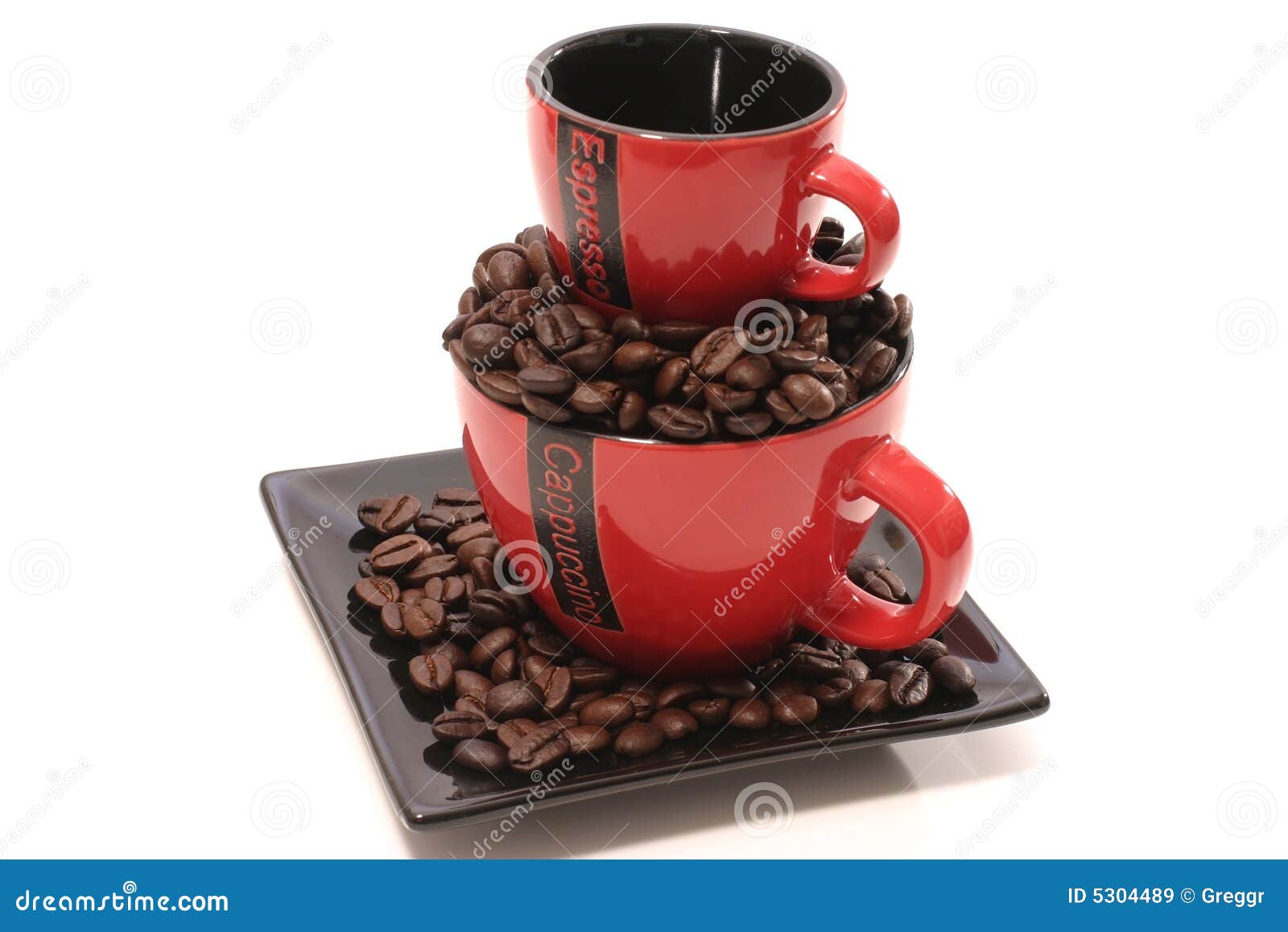 Two red coffee mug stock image. Image of blank, isolated - 5304489