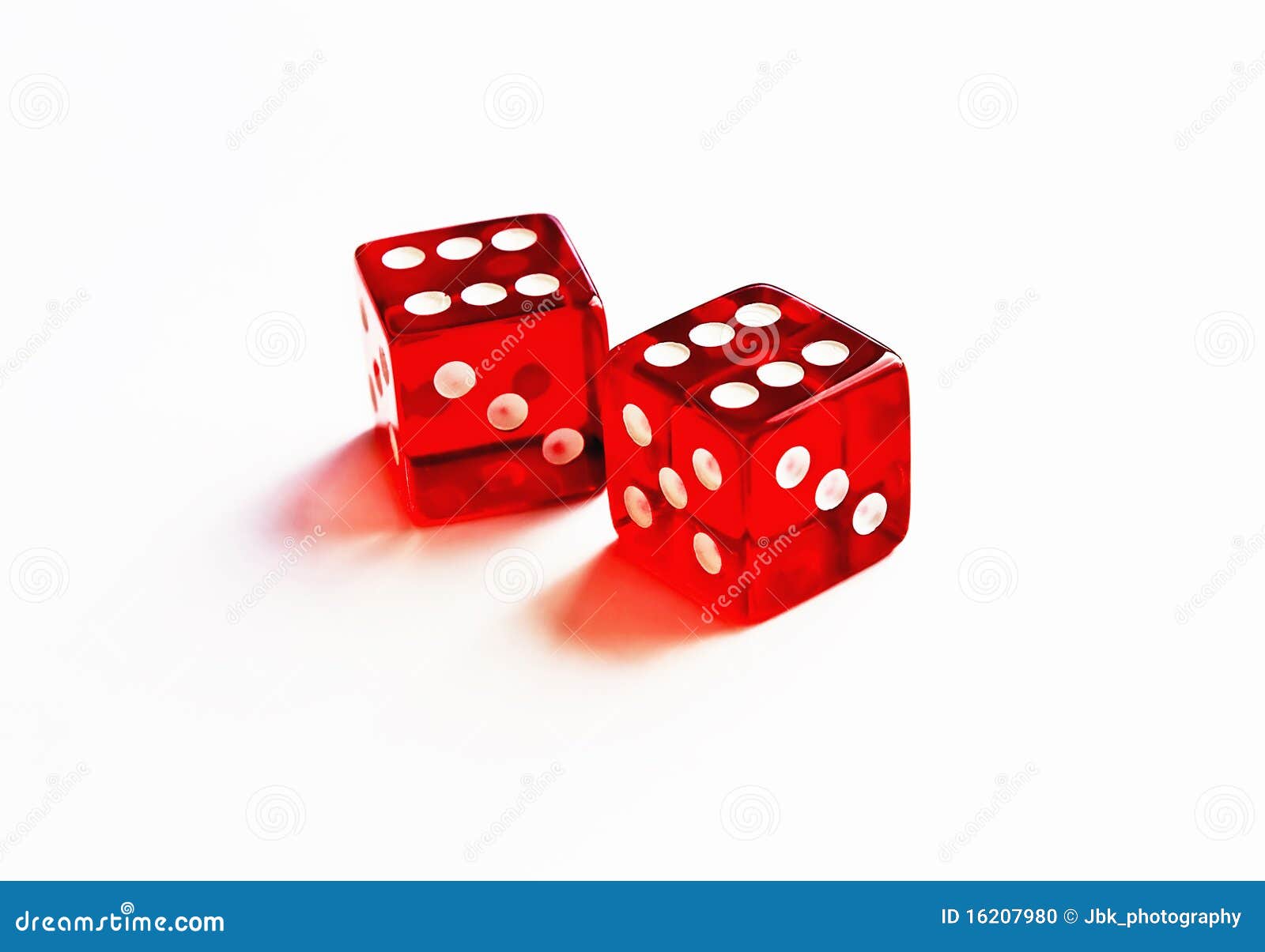 Two red dice stock photo. Image of reflection, leisure - 16207980