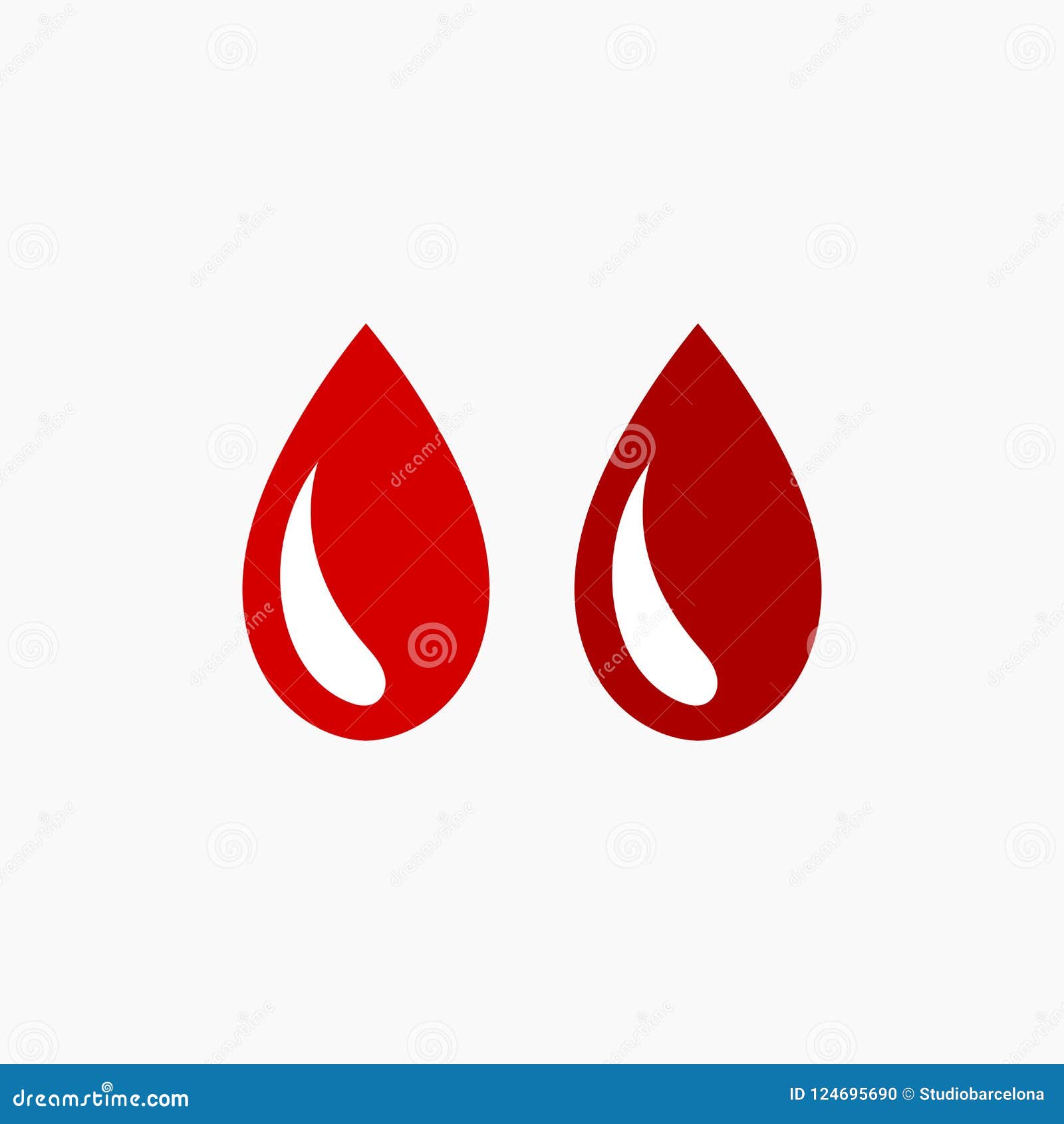 Two Red Drops of Blood Icon Stock Vector - Illustration of symbolic ...