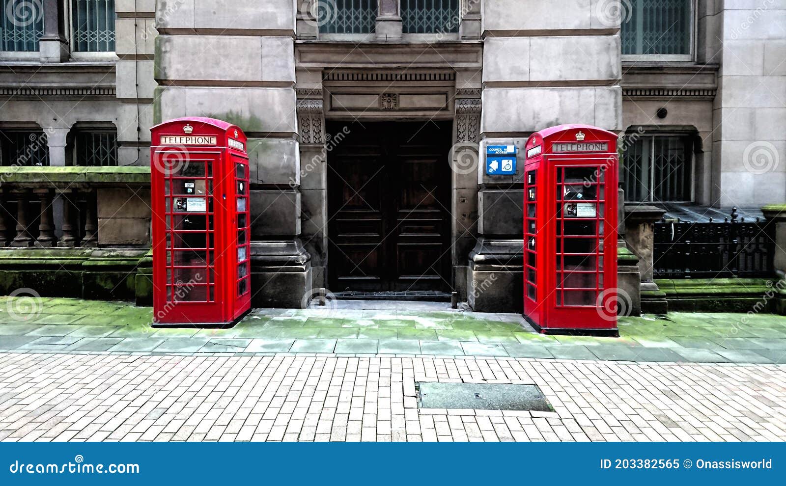 Two Red English Classic Telephone Boxes Editorial Image - Image of ...