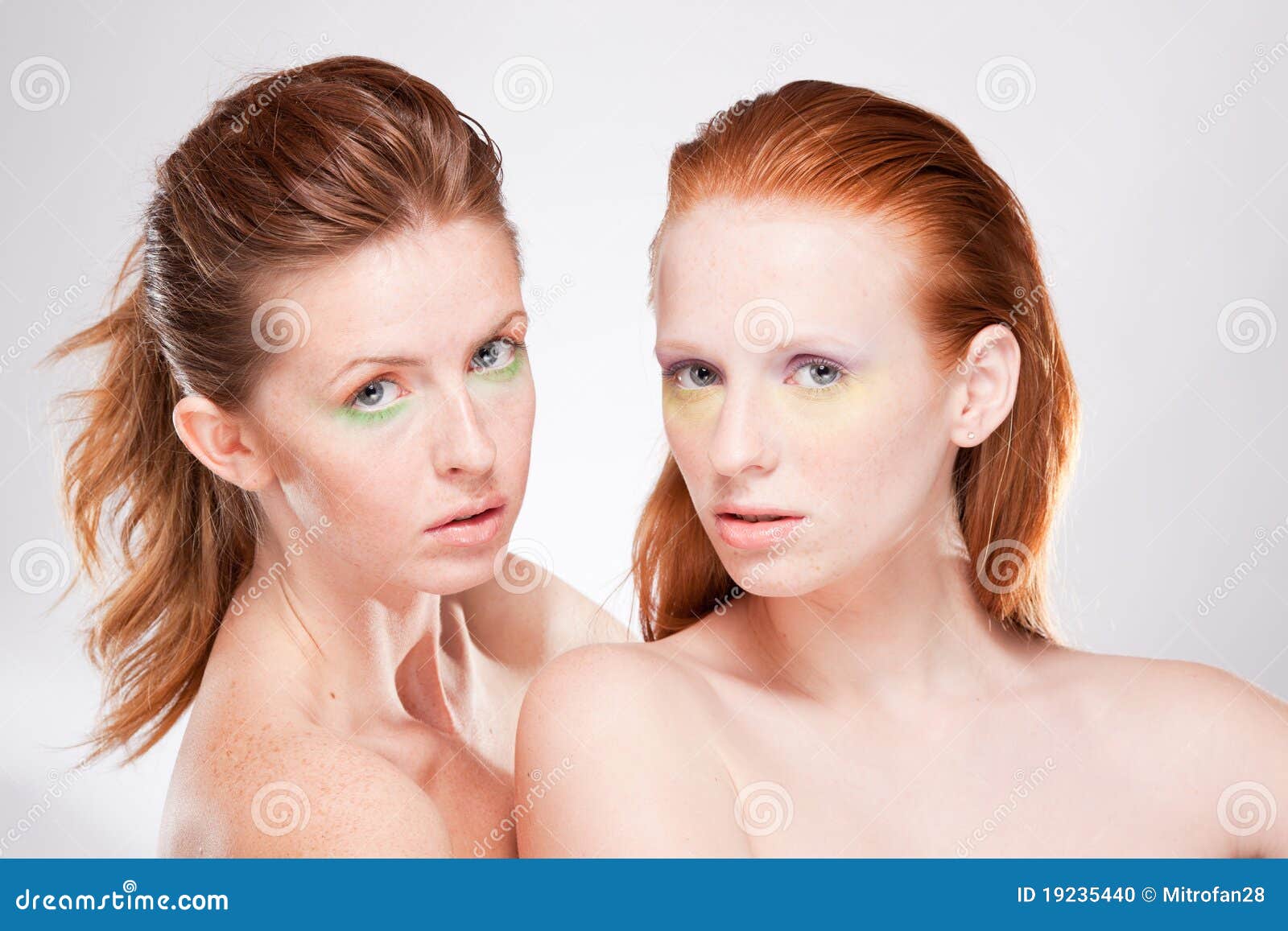 Two Red-haired Beautiful Woman Stock Photo - Image of friendship ...
