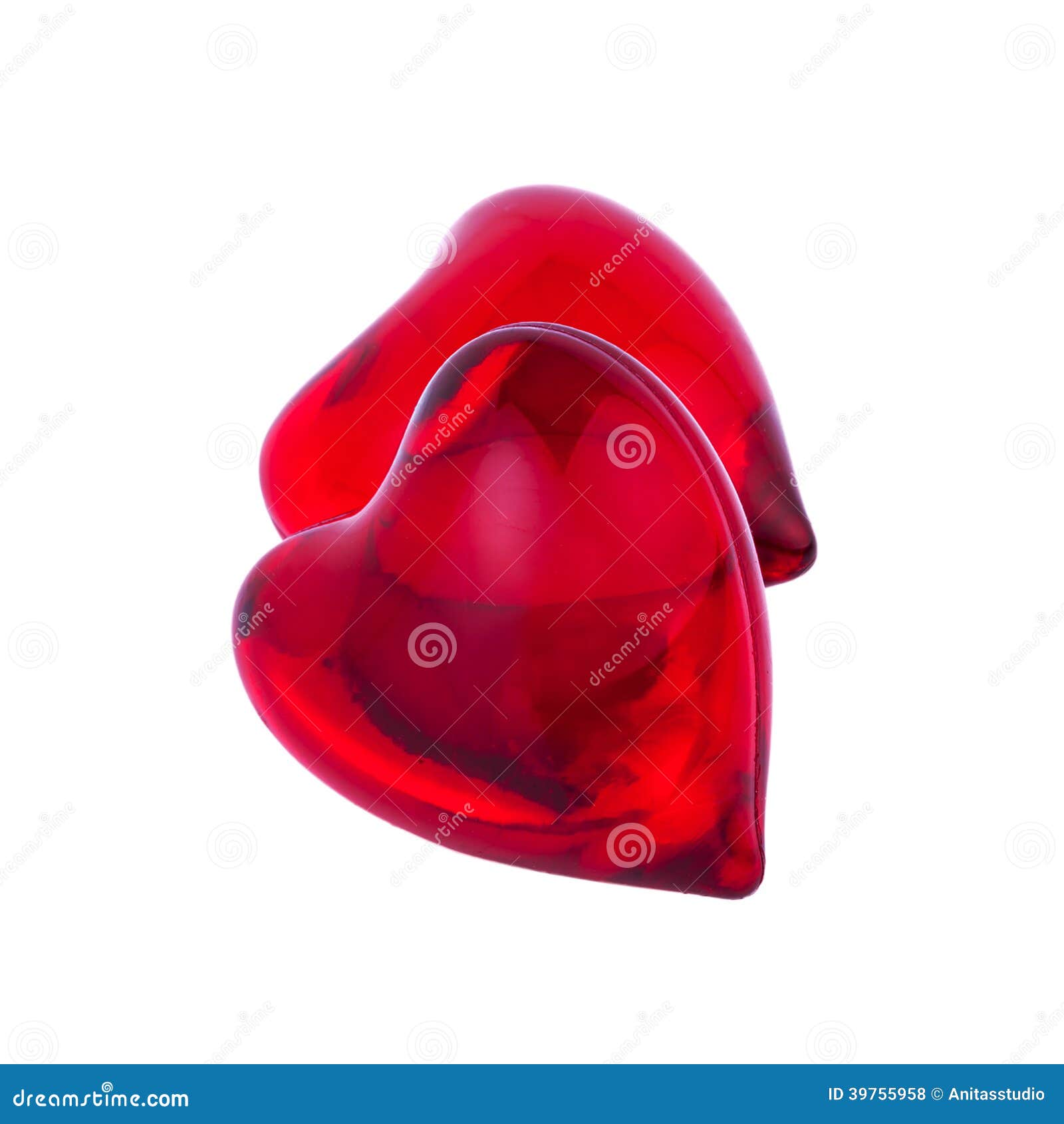 Two Red Heart stock photo. Image of lover, birthday, greeting - 39755958