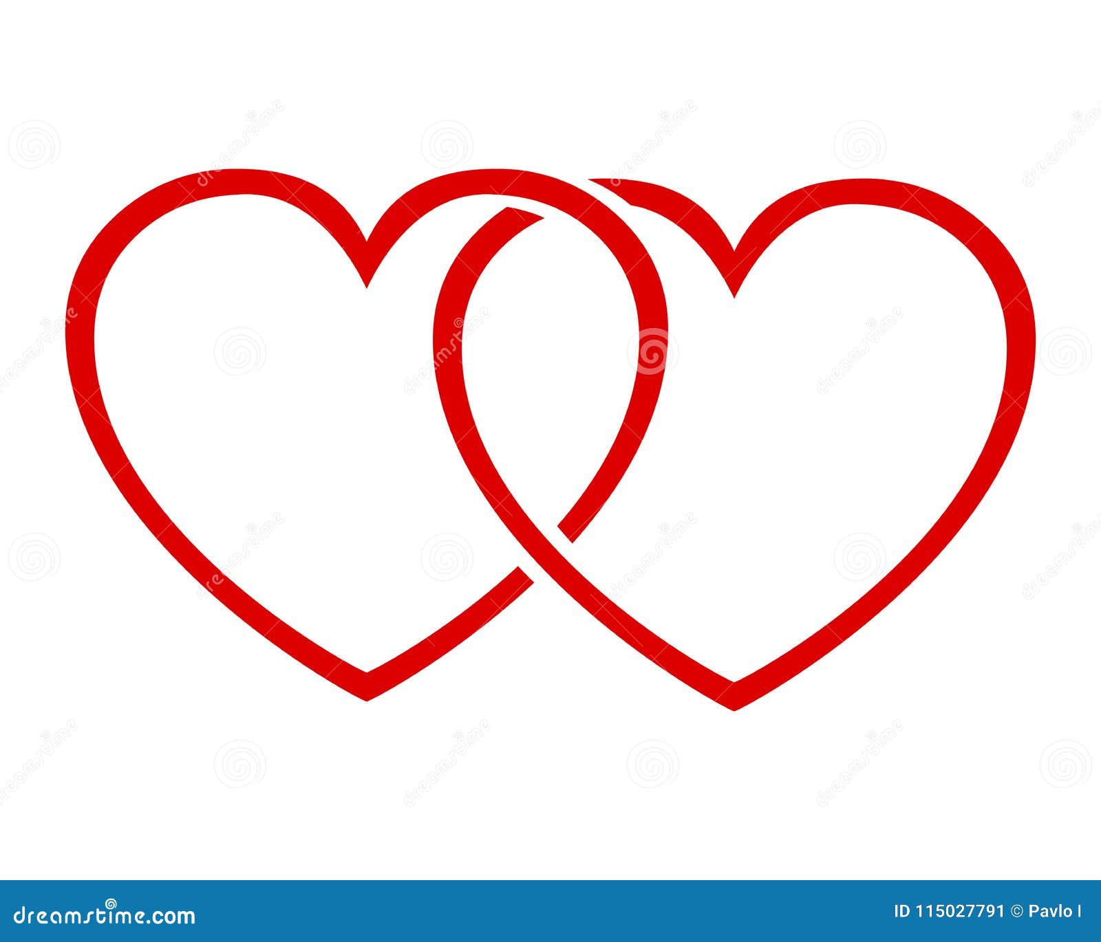 Two heart - stock vector stock vector. Illustration of isolated - 115027791