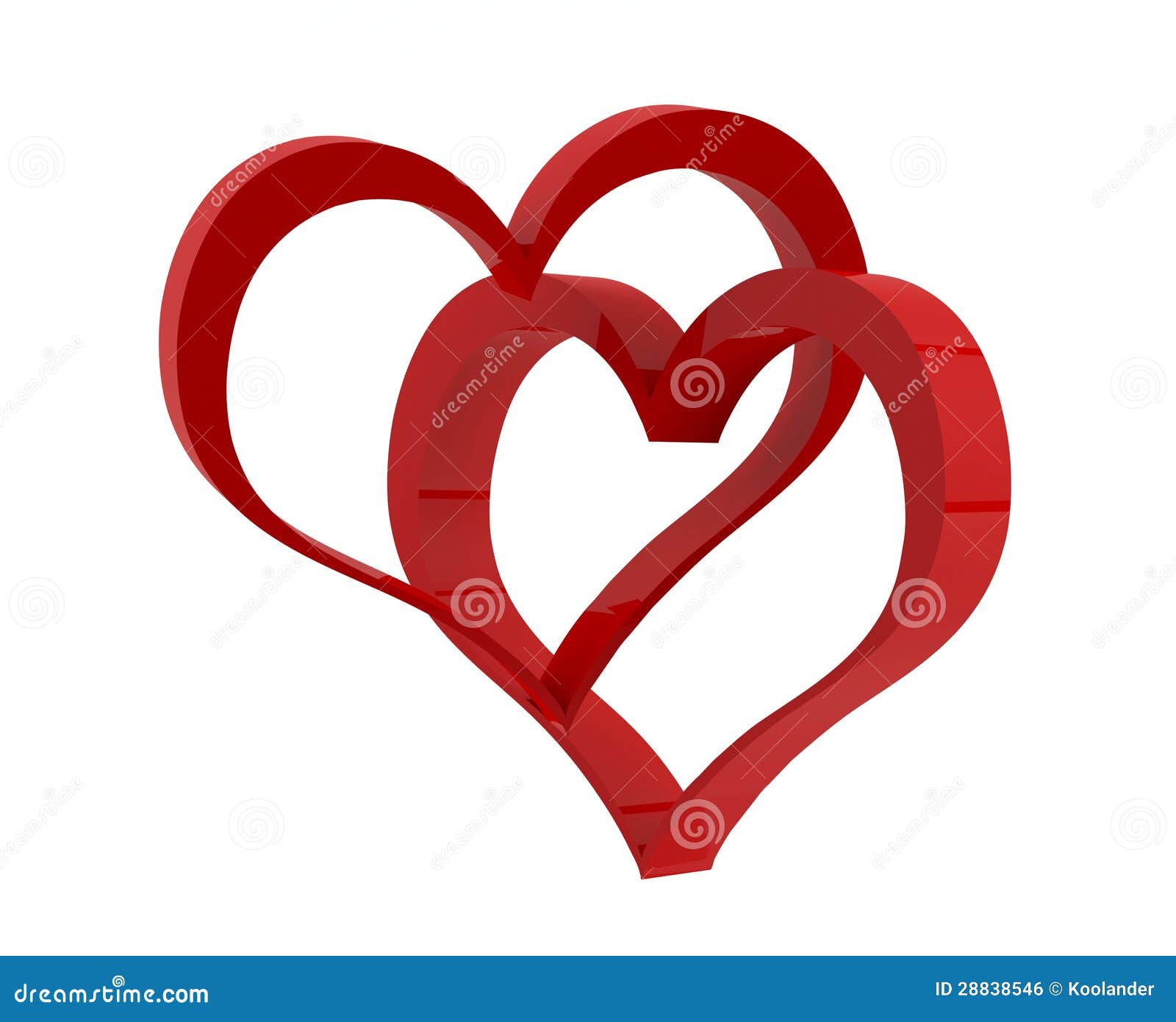 Two red hearts stock illustration. Illustration of card - 28838546