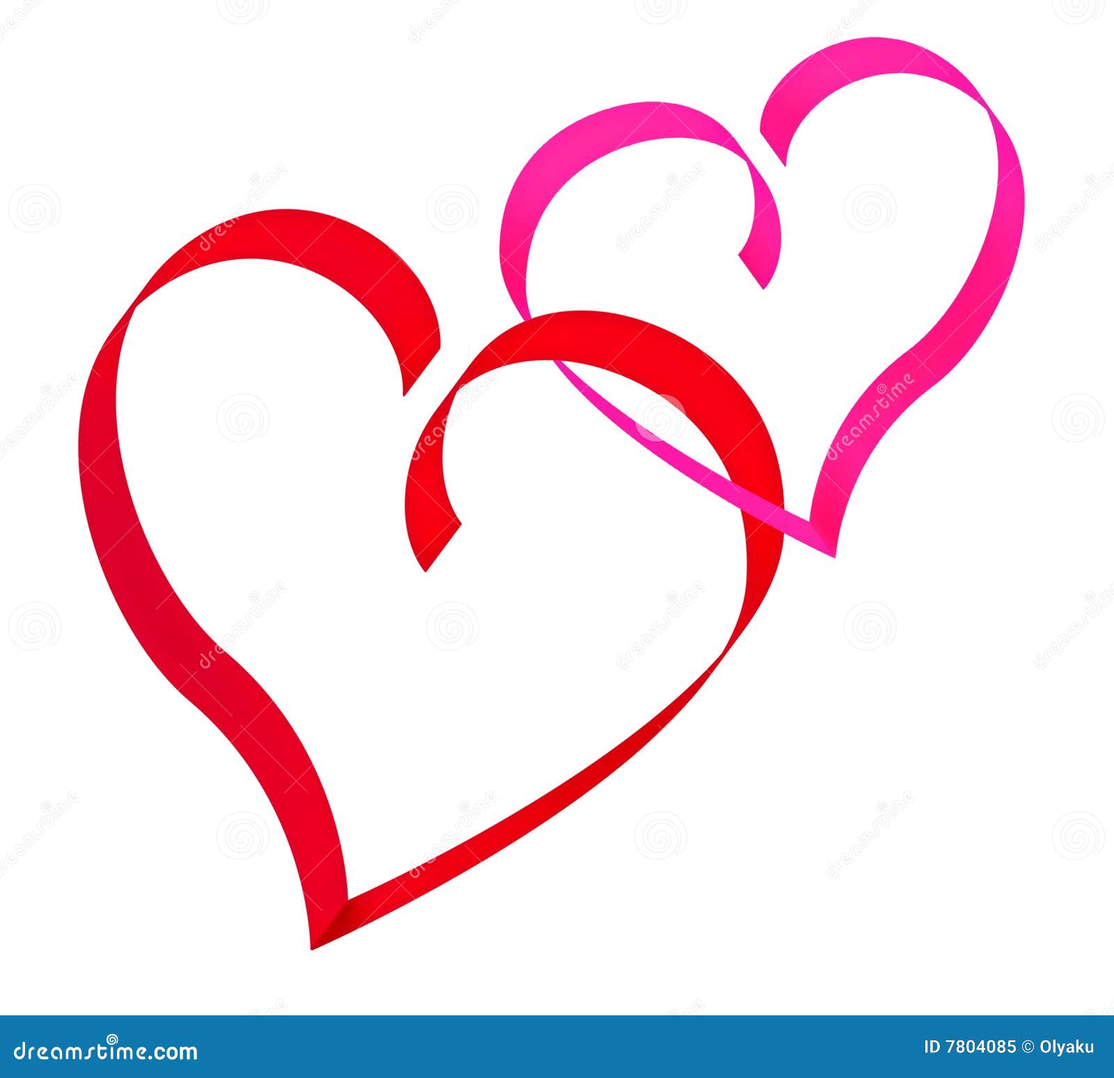 Two Red Hearts. Royalty Free Stock Photo - Image: 7804085