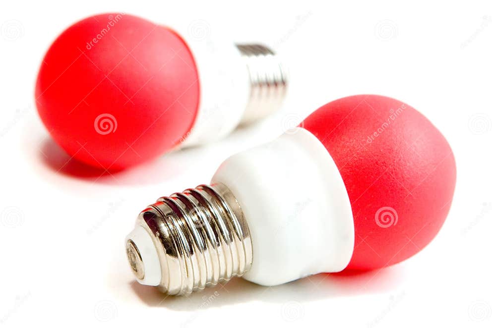 Two red light bulb stock image. Image of wire, glowing - 7166753