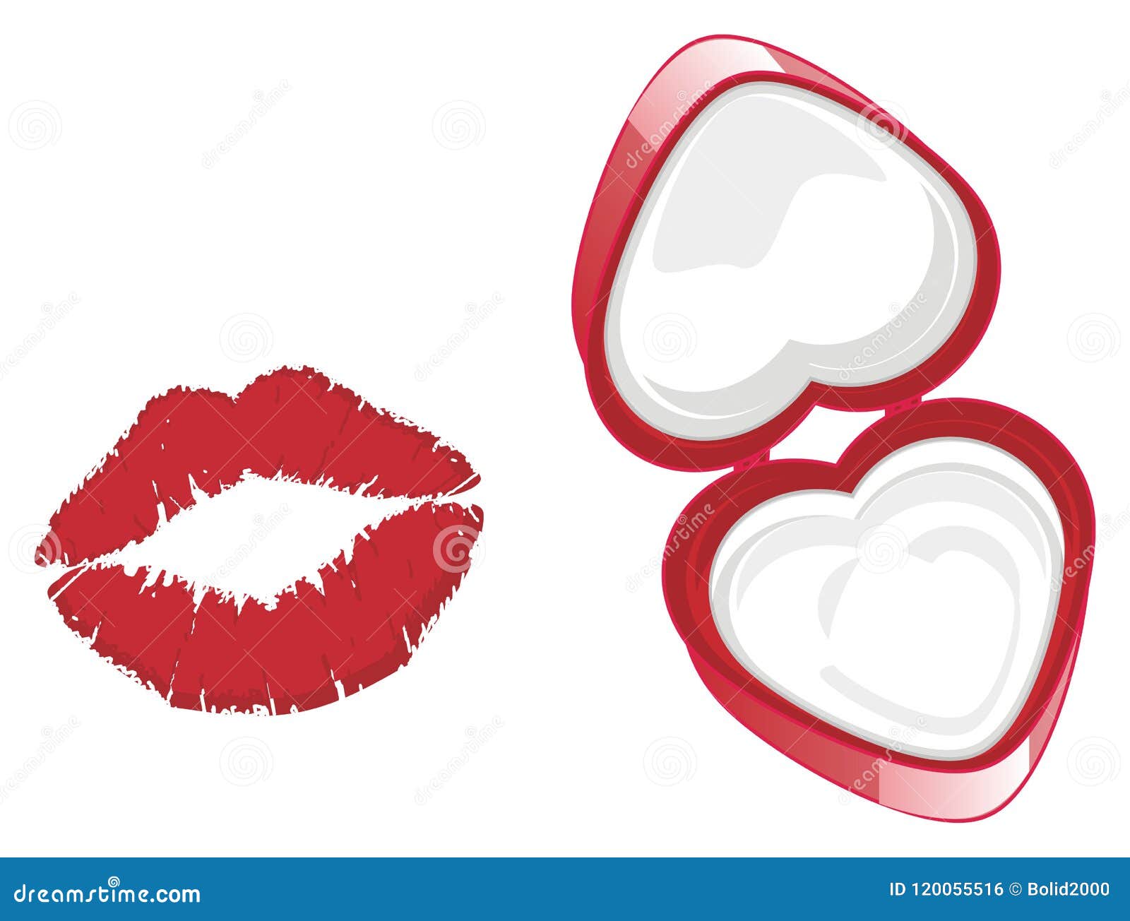 Two red objects stock illustration. Illustration of isolated - 120055516