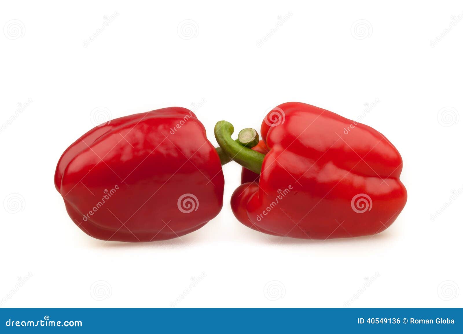 Two red peppers stock photo. Image of bell, dinner, objects - 40549136