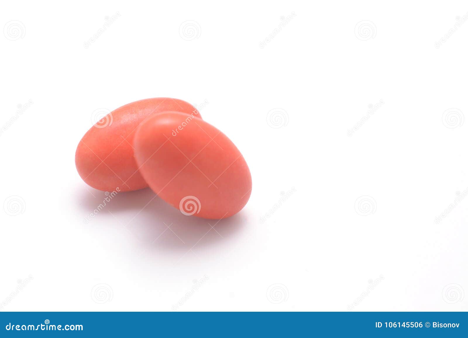 Two Red Pills on White Background with Copyspace Stock Photo - Image of ...