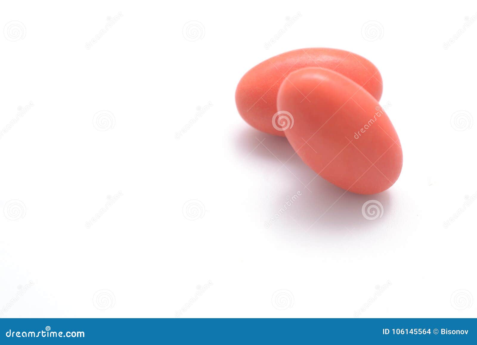 Two Red Pills on White Background with Copyspace Stock Photo - Image of ...