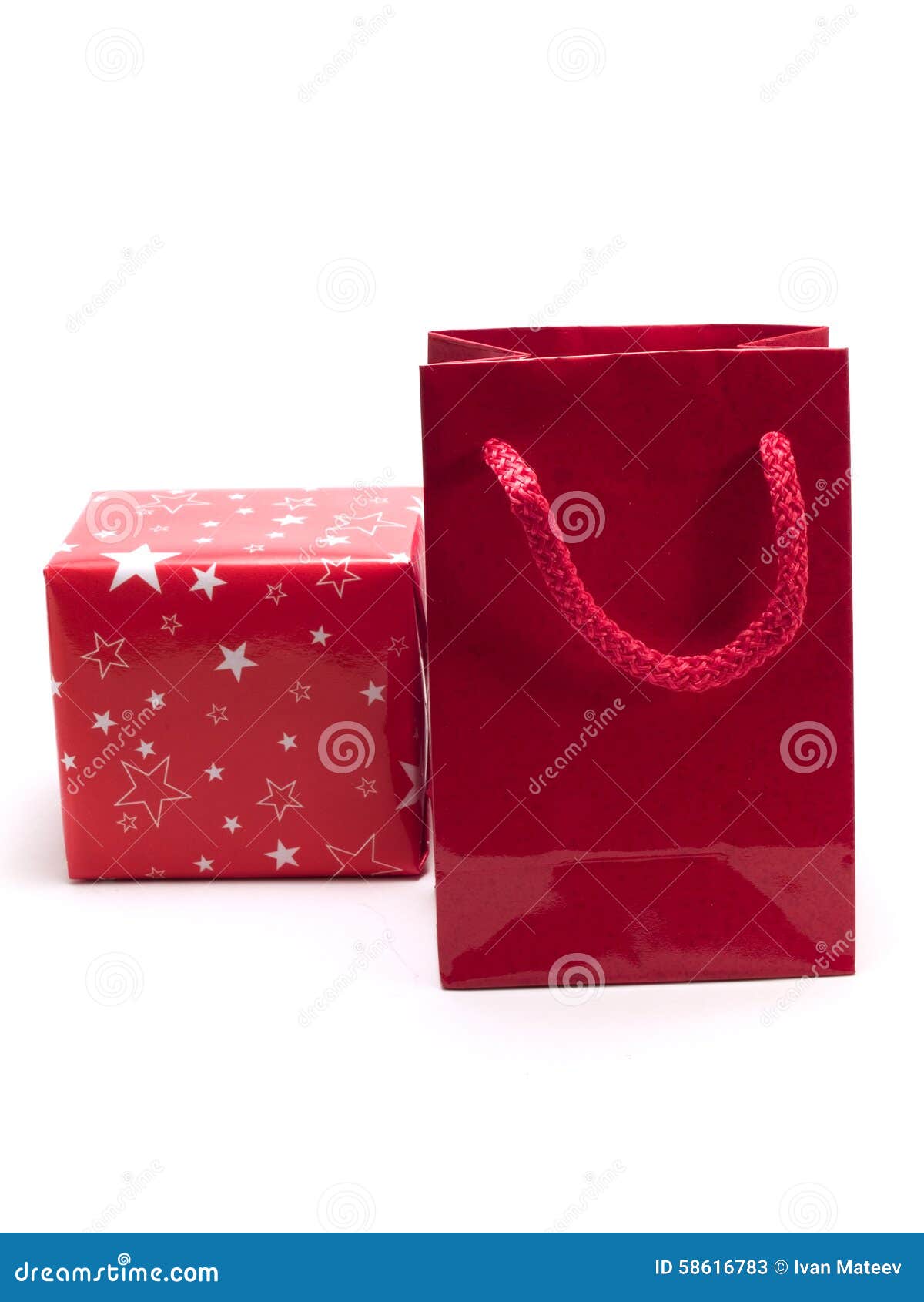 Two red presents stock image. Image of wrapping, gifts - 58616783