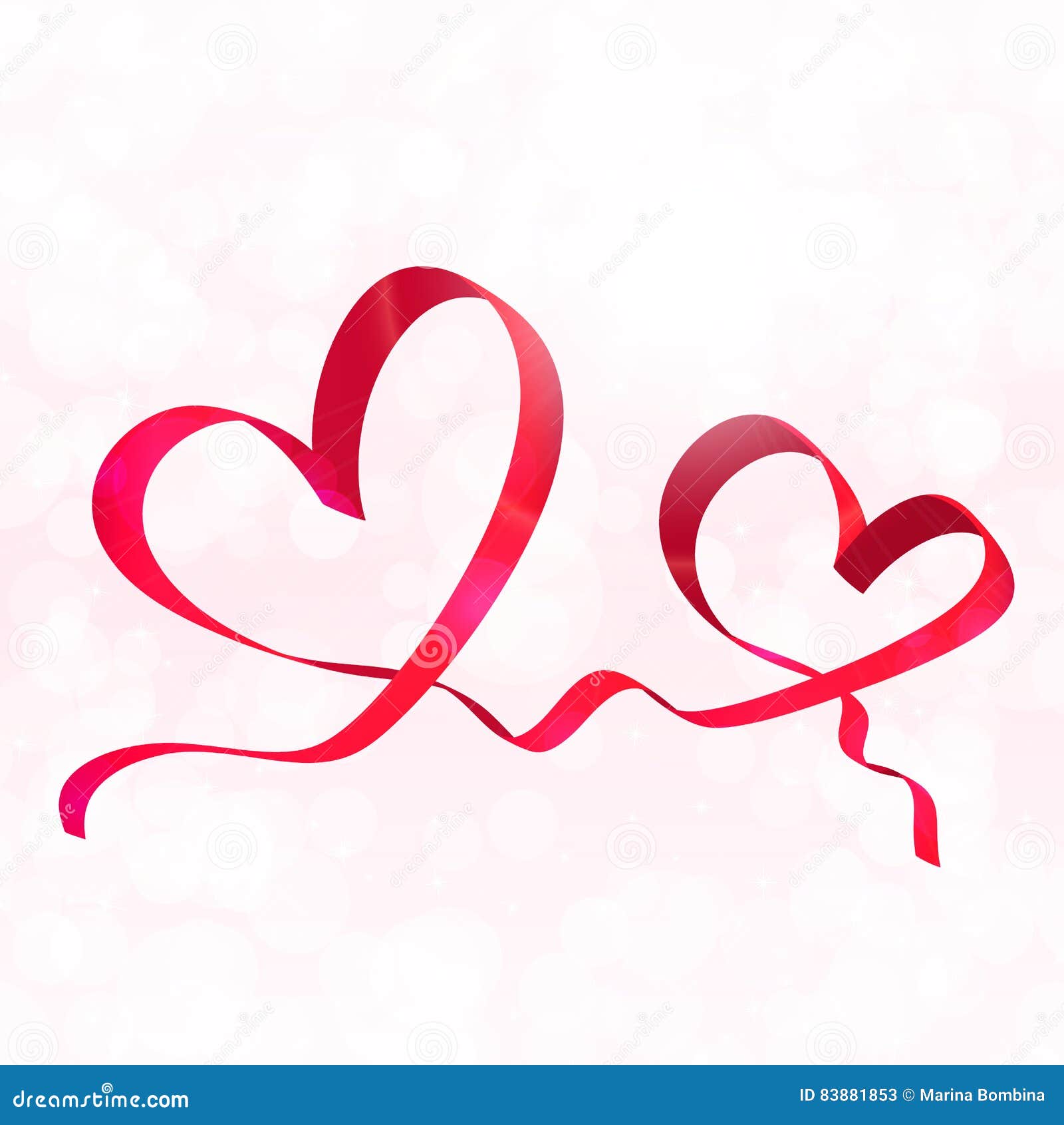 Six Ribbon Hearts Symbolizing Different Causes, Paired Small Heart Icon ...