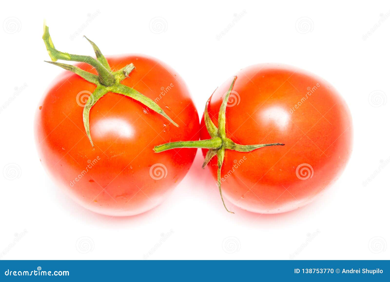 Two Red Tomatoes on a White Background Stock Photo - Image of italy ...