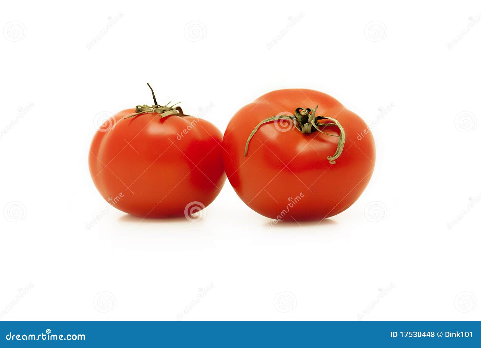 Two Red Tomatoes on White Background Stock Photo - Image of organic ...