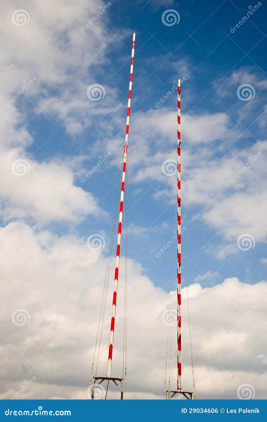 Two Red and White Road Barriers Stock Photo - Image of striped ...