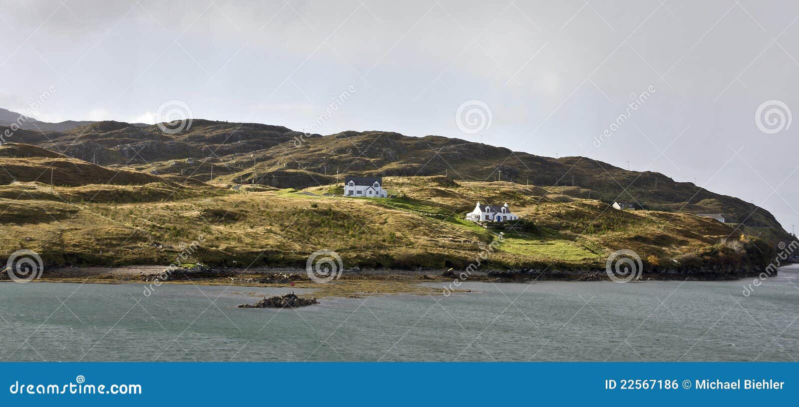 Two Remote Houses at Coastline Stock Photo - Image of real, coastline ...