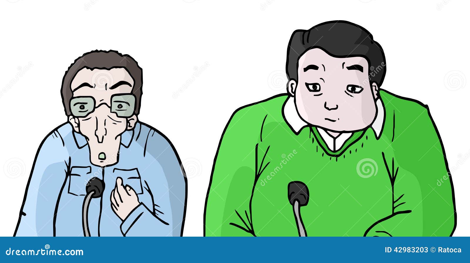 Two reporters stock vector. Illustration of journalist - 42983203