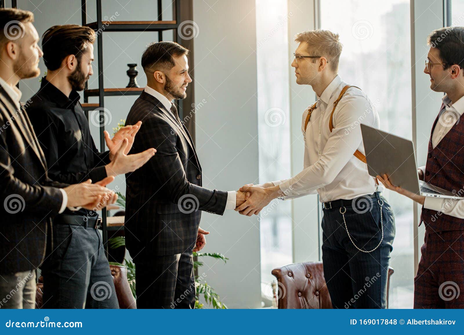 Two Representatives Shaking Hands Stock Photo - Image of communication ...