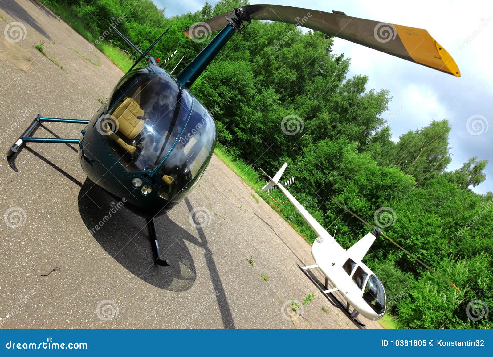 Two Rescue Helicopters on the Ground Stock Image - Image of shape ...