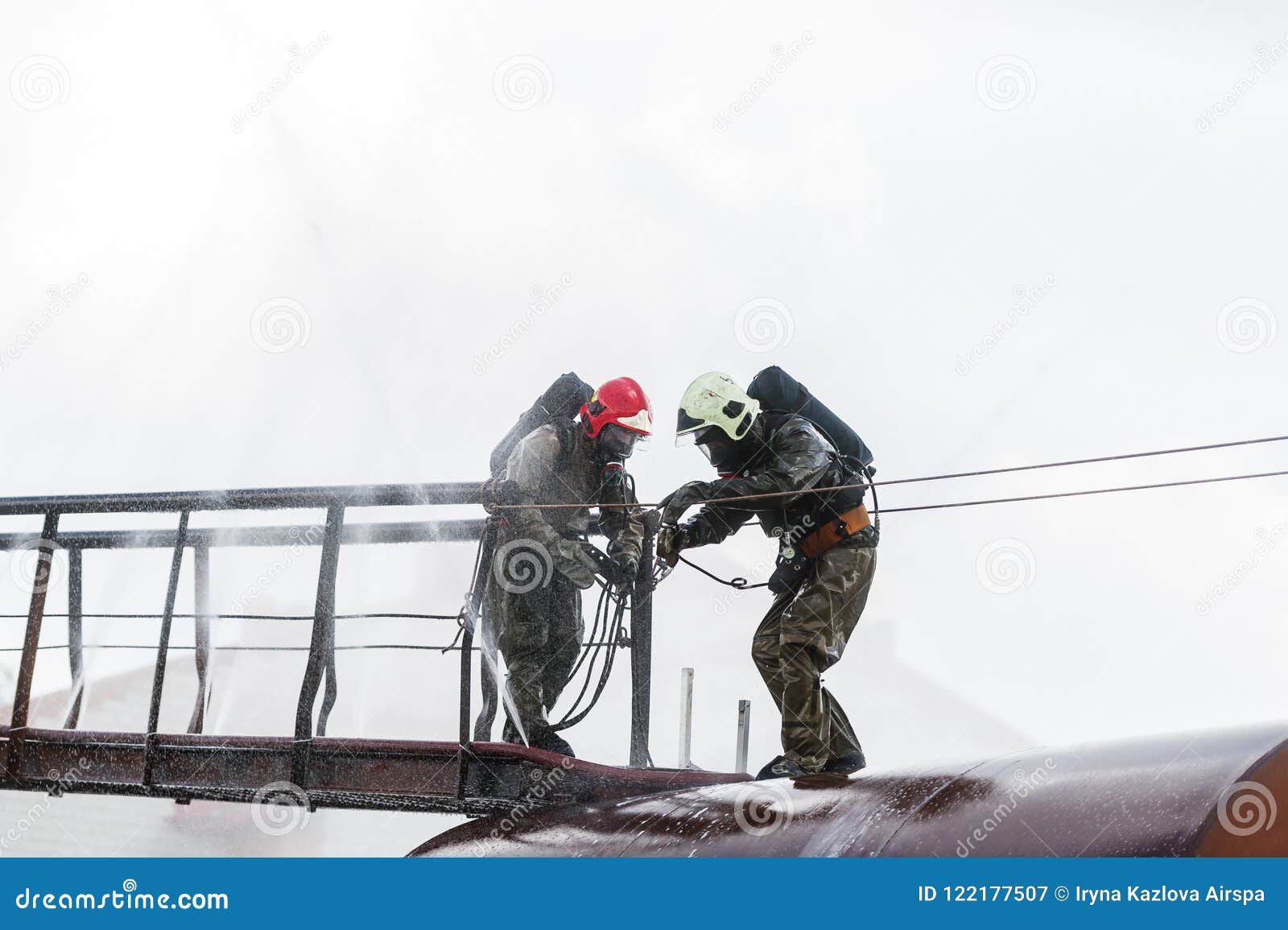 Two Rescuers Eliminate Fire Consequences on an Old Industrial Facility ...