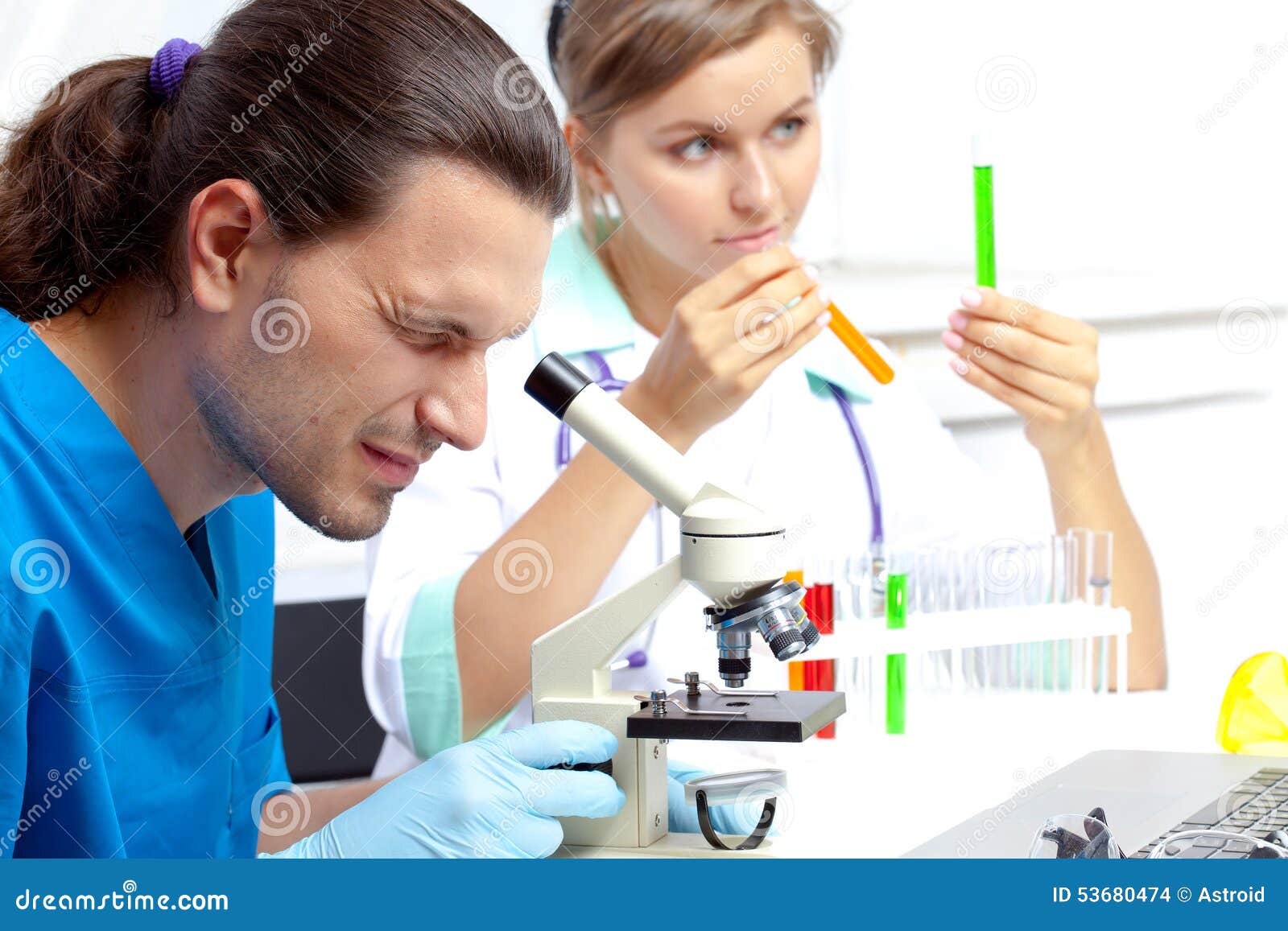 Two researchers stock photo. Image of biology, assistant - 53680474