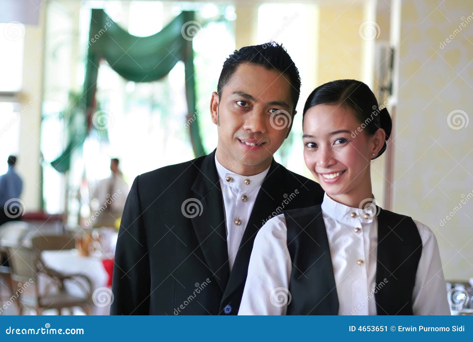 Two Restaurant Staff at Work Stock Image - Image of tourist, butler ...