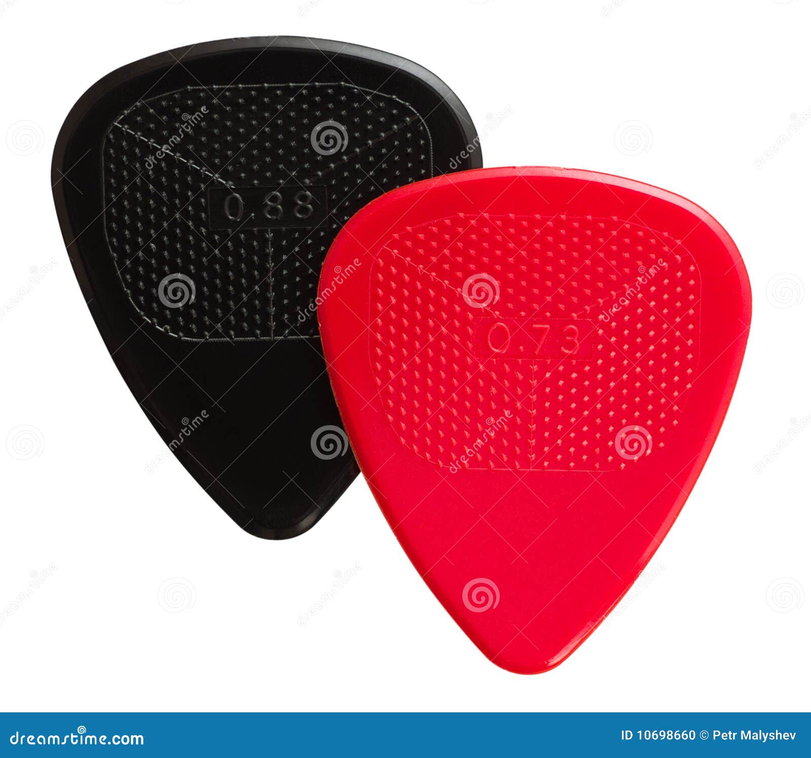 Two Ribbed Guitar Plectrums Stock Photo - Image of instrument, isolated ...