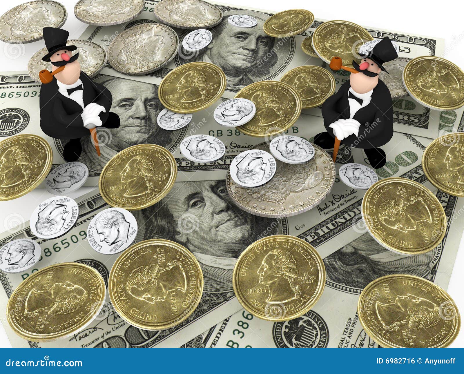 Two rich stock illustration. Illustration of finances - 6982716