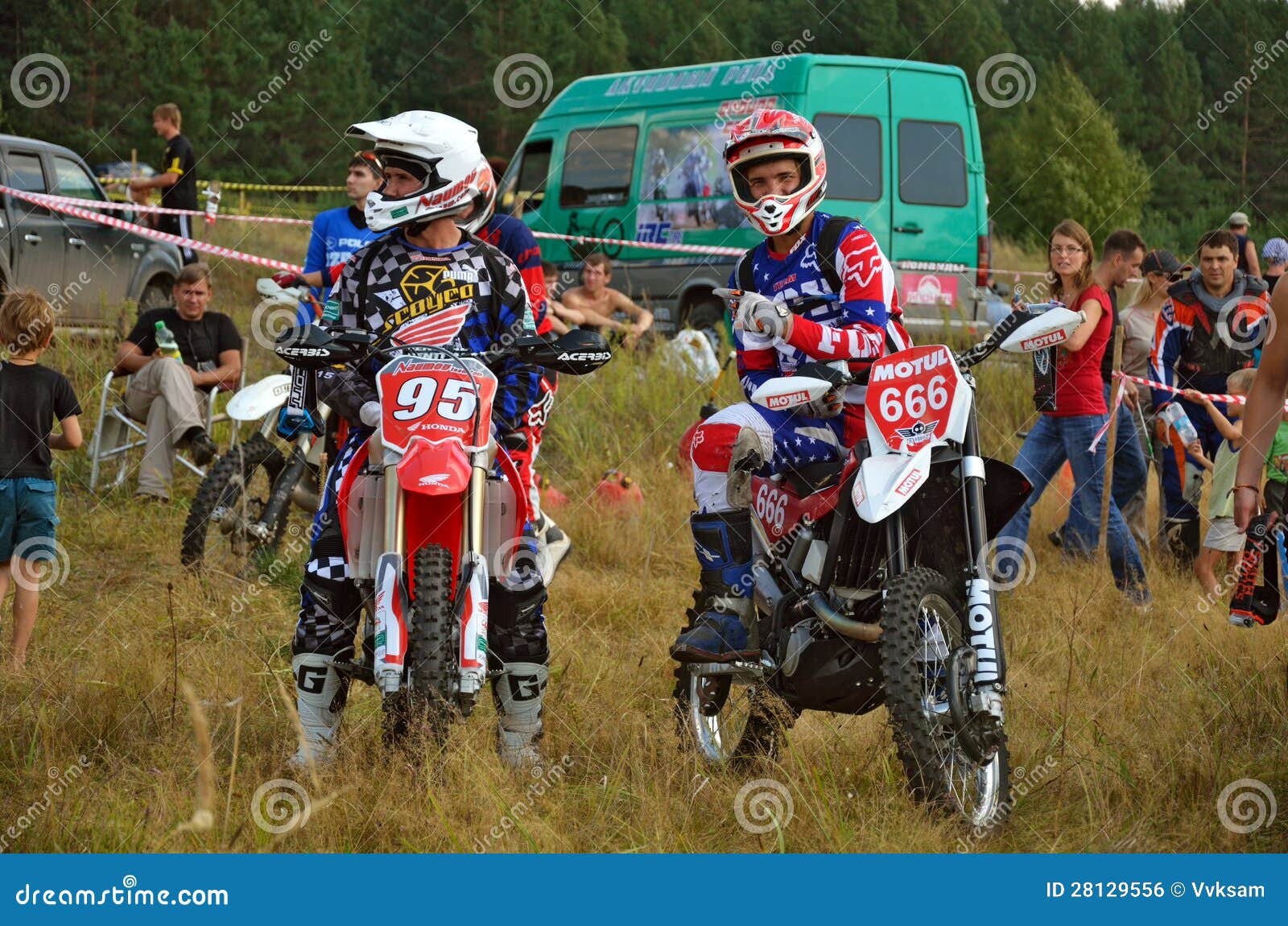 Two Riders To Sit on a Motorcycle Enduro Editorial Photo - Image of ...