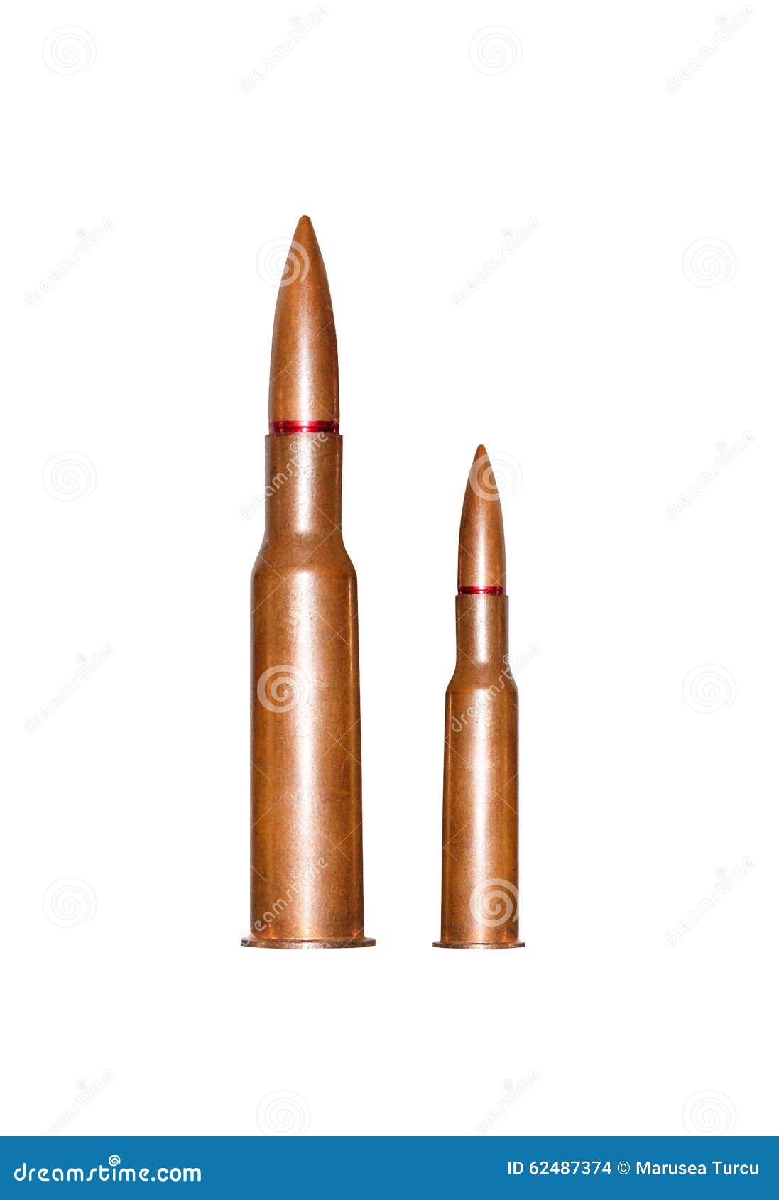 Two rifle bullets stock photo. Image of danger, isolated - 62487374