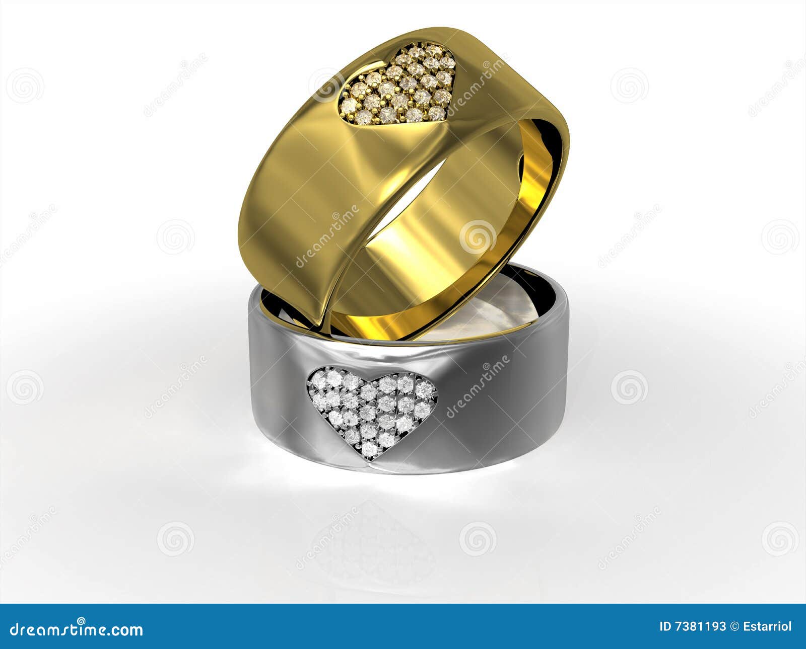 Two Rings With Heart Royalty-Free Stock Photography | CartoonDealer.com ...
