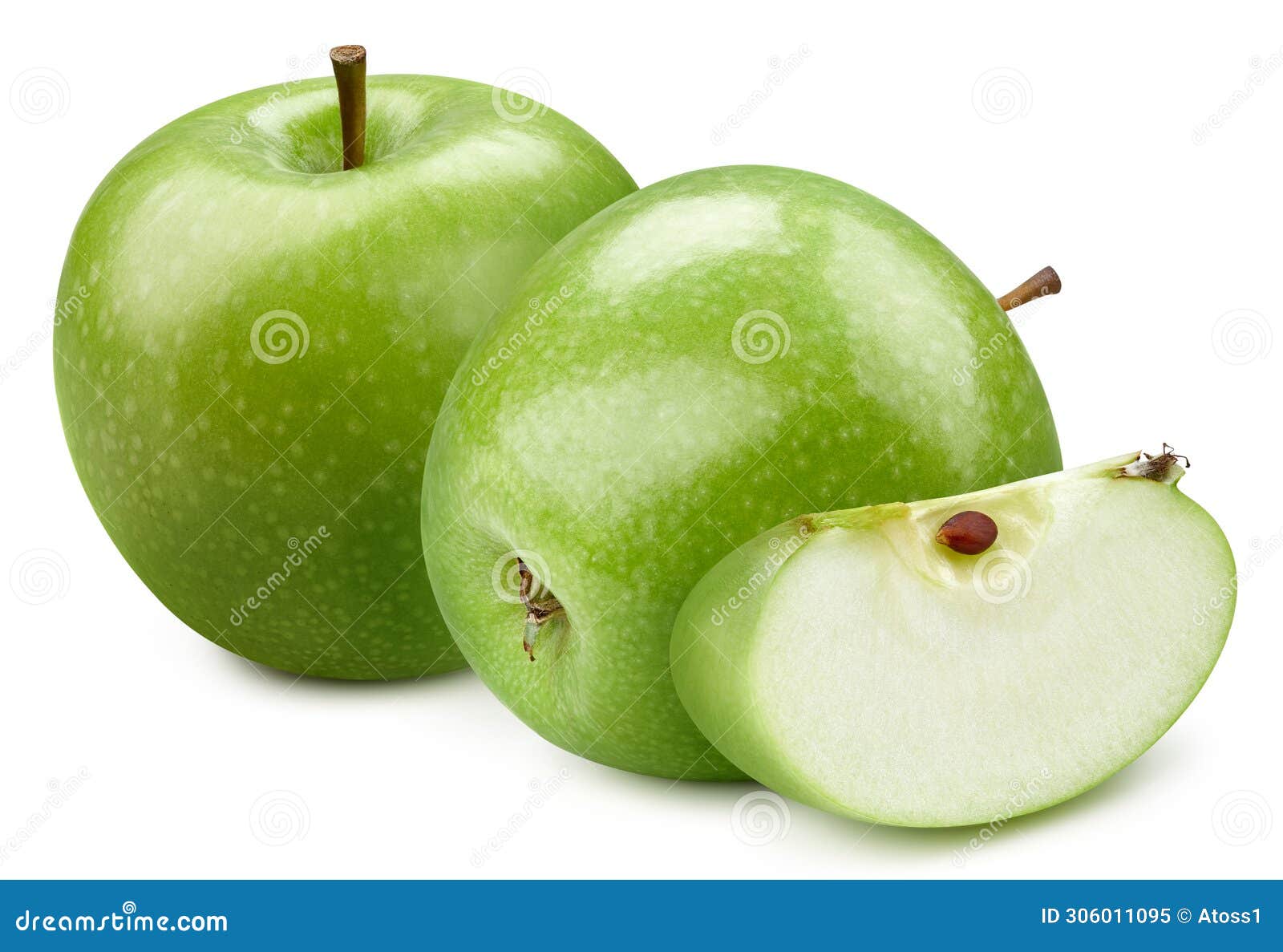Two Ripe Perfect Apple and Slice with Leaves Stock Image - Image of ...