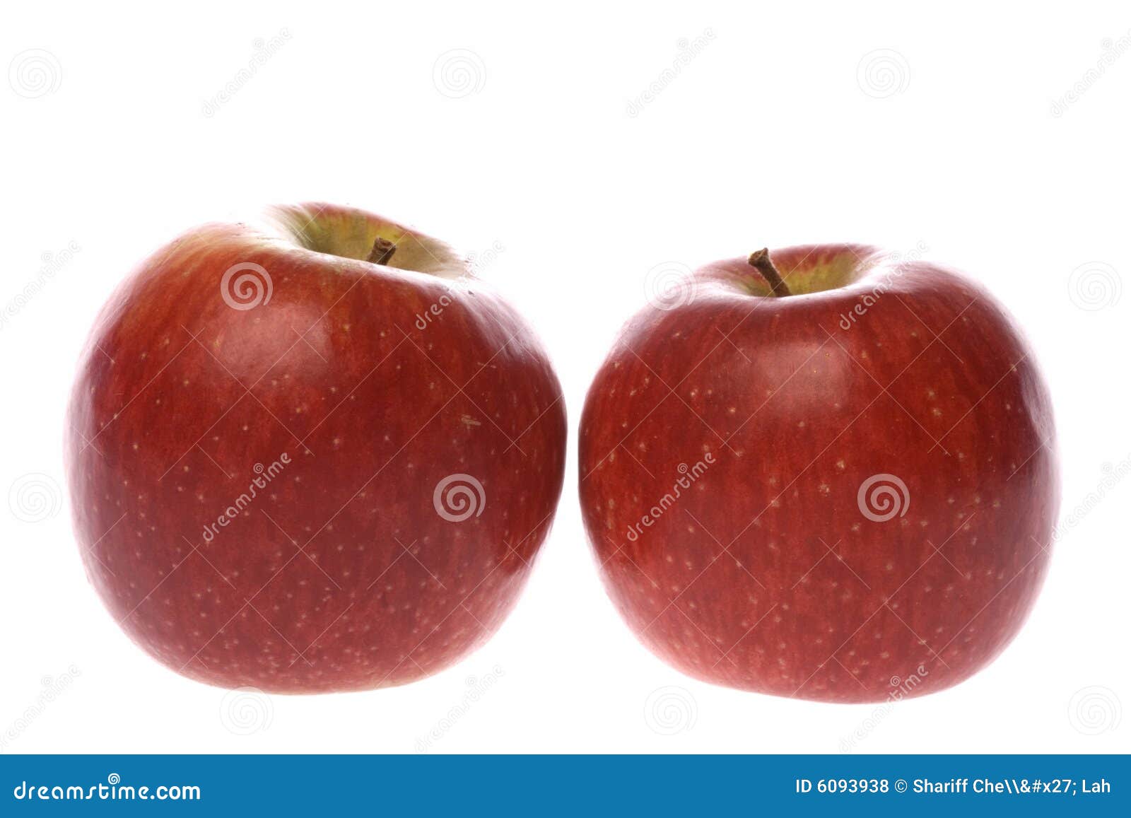 Two ripe red apples stock photo. Image of healthy, delicious - 6093938