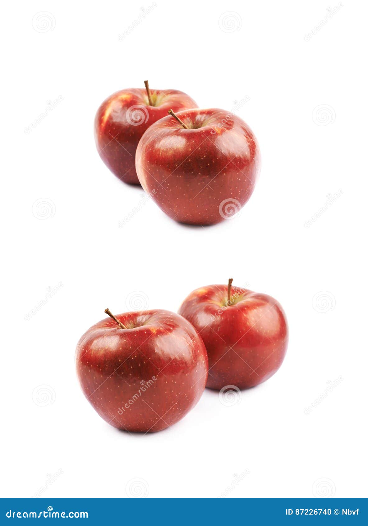 Two Ripe Red Apples Isolated Stock Photo - Image of object, organic ...