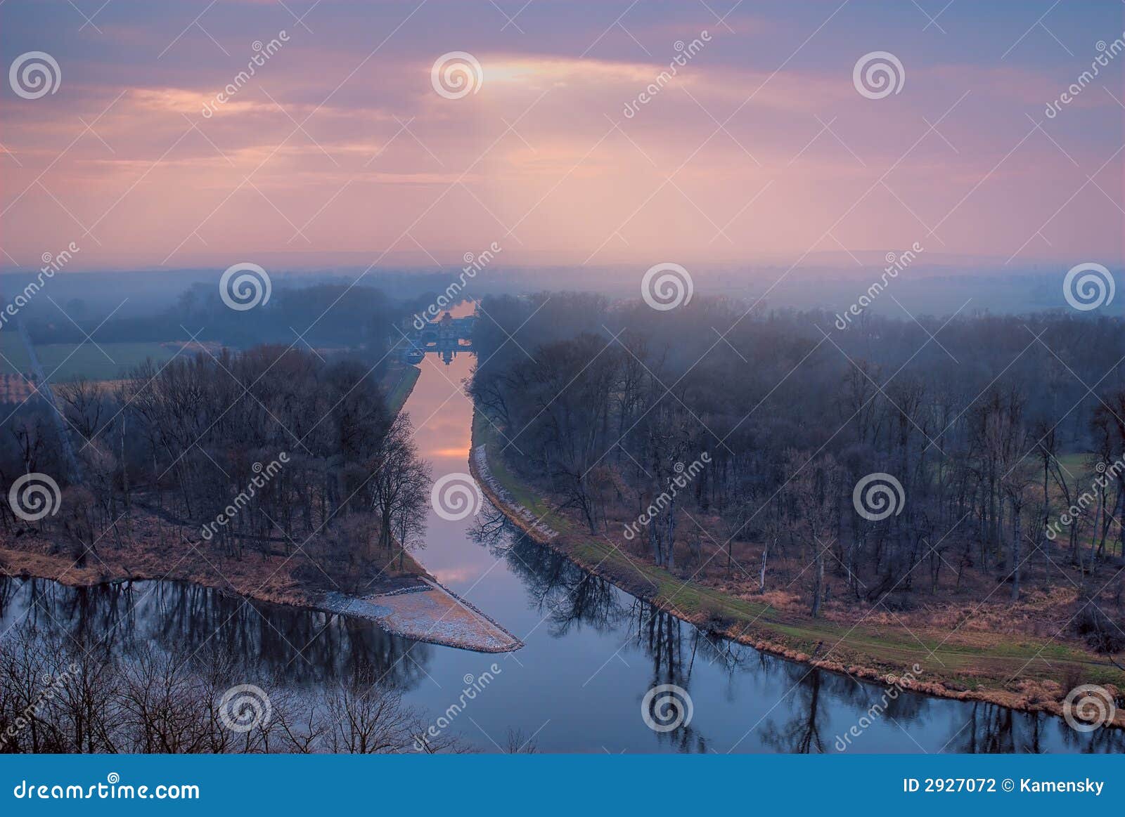 Two rivers stock photo. Image of mist, high, elevated - 2927072