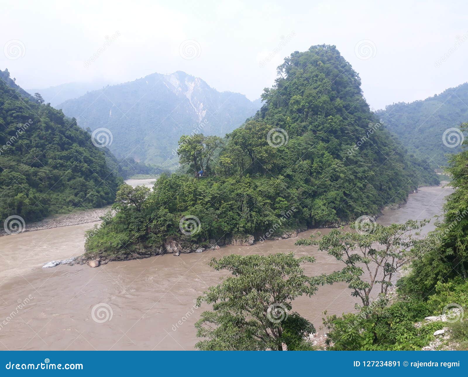 Two Rivers Joining Each Other Stock Image - Image of joining, rivers ...