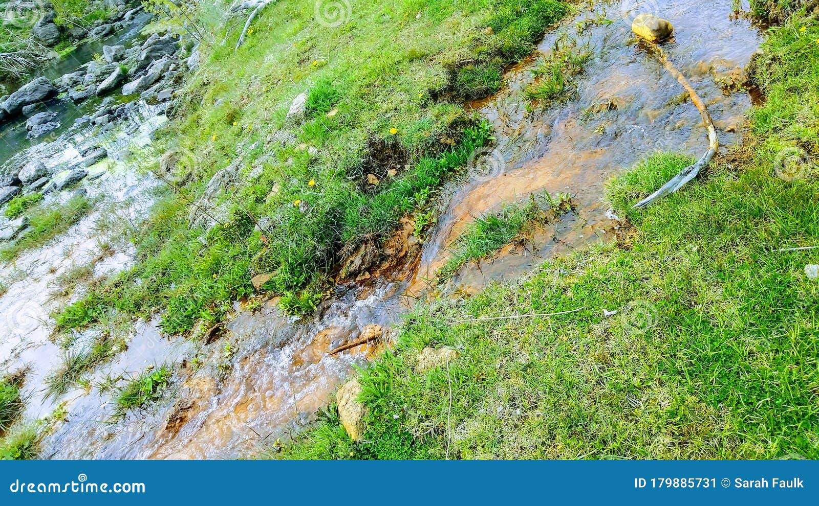 Two Rivers from two worlds stock image. Image of rock - 179885731