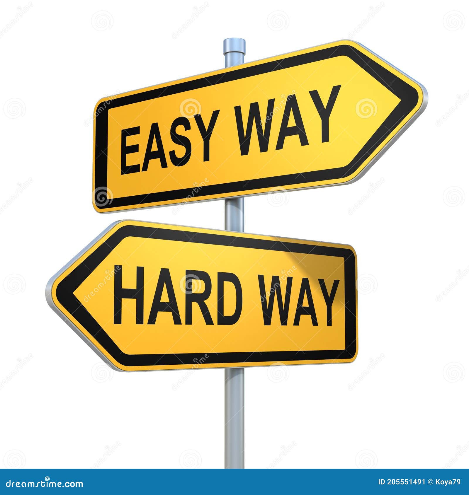 Easy Way, Hard Way - Wooden Signpost, Roadsign With Two Arrows Royalty ... Easy Way, Hard Way - Wooden Signpost, Roadsign With Two Arrows Royalty ...