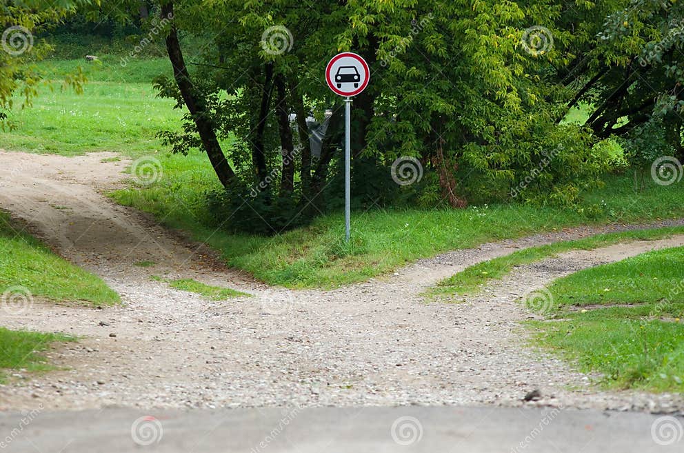 Two roads choice stock image. Image of transportation - 26711495